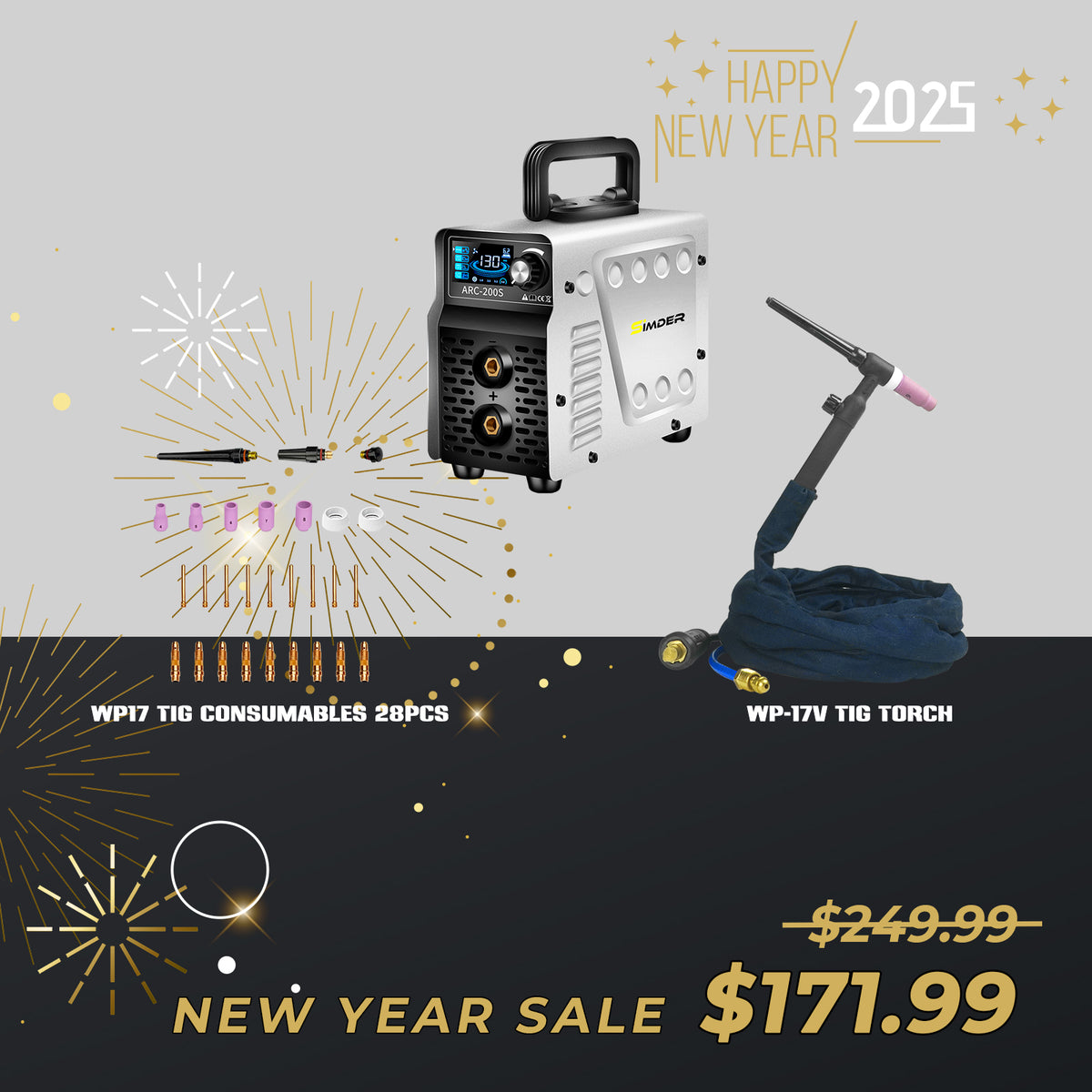 SSimder ARC-200S Stick Welder 110V/220V Tig Welder 2 in 1｜SSimder Welder